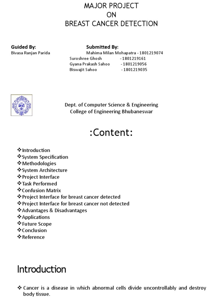 Breast Cancer Detection Project | PDF | Machine Learning | Cancer