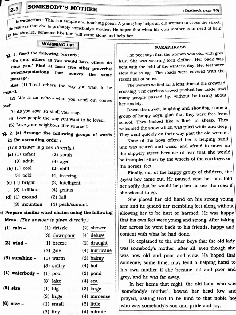 9th English Lesson 2.3 | PDF