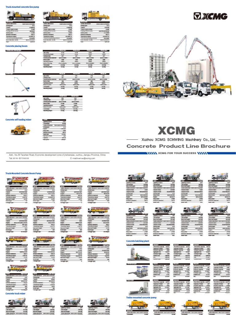 XCMG SCHWING Product Line V06 2022 | PDF | Engines | Manufactured Goods