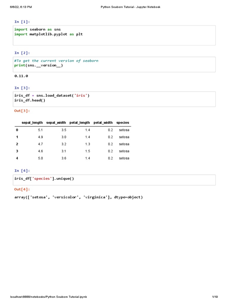 Python Seaborn Tutorial - Jupyter Notebook | PDF | Computing | Computer Programming
