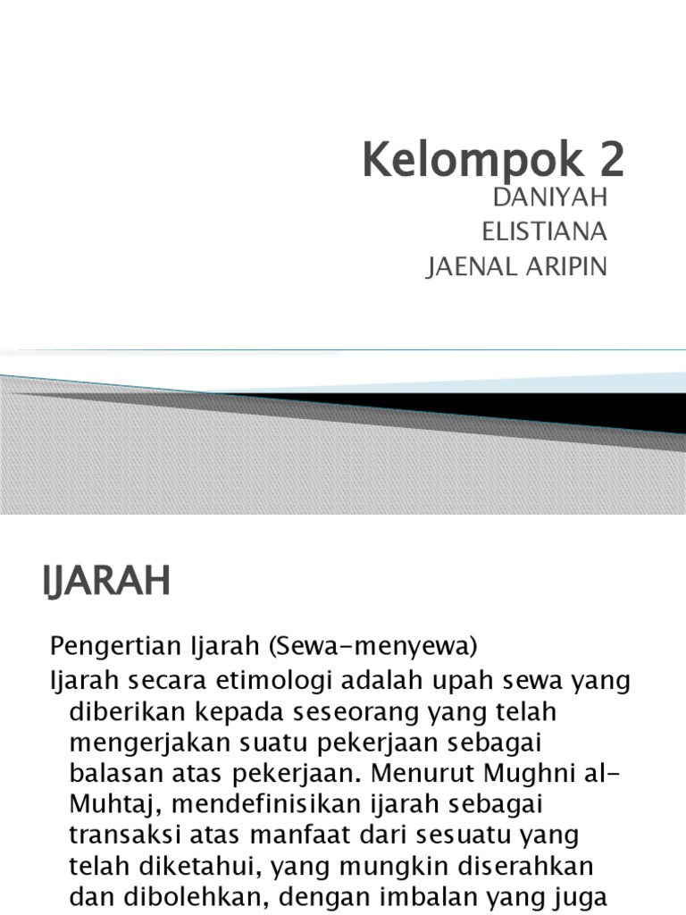 Konsep dan Hukum Ijarah dalam Islam | PDF | Hukum