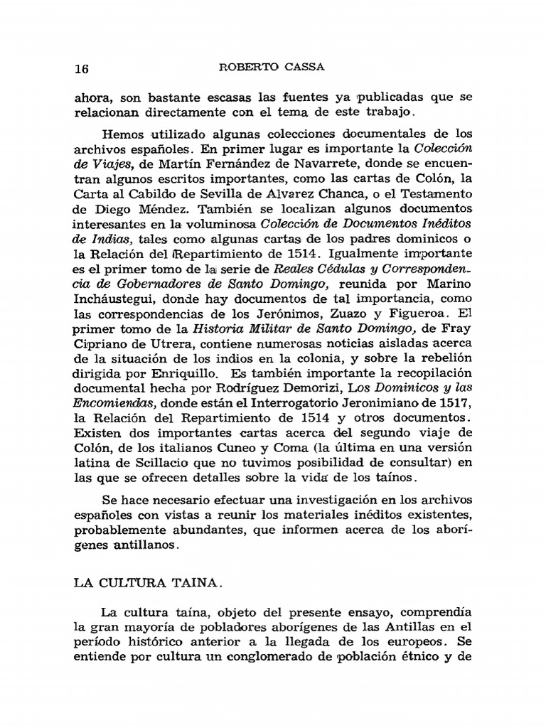 los-tainos-de-la-espanola-roberto-cassa-14-25 | PDF