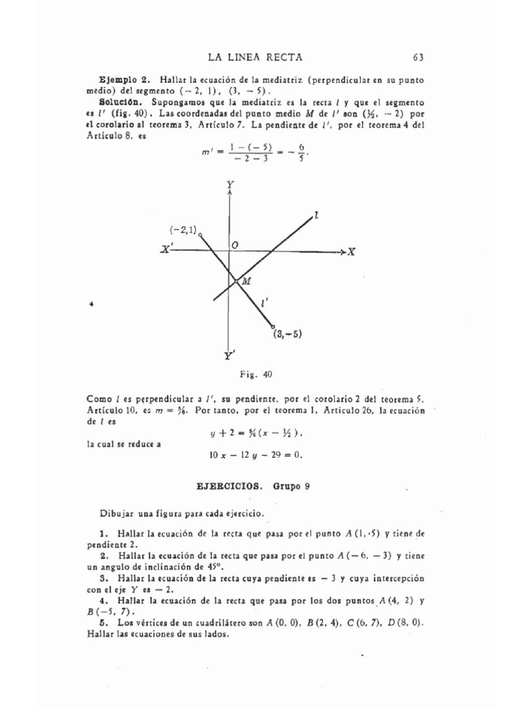 01 Ejercicios Mat 101 Recta01 | PDF