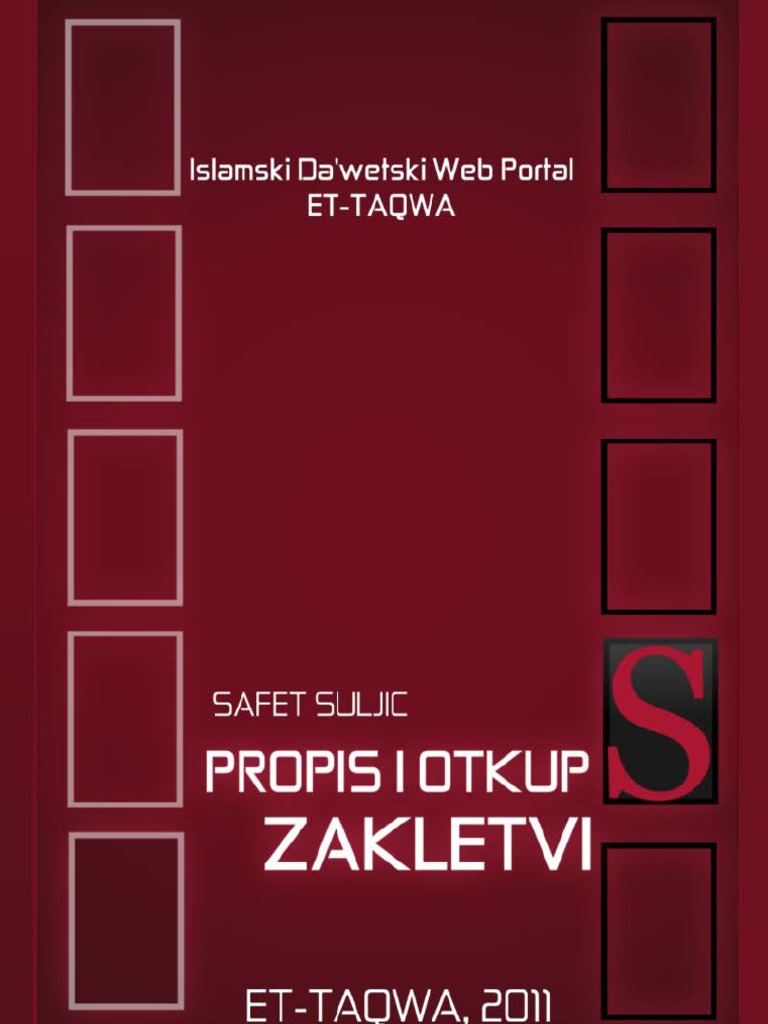 Propis I Otkup Zakletve | PDF