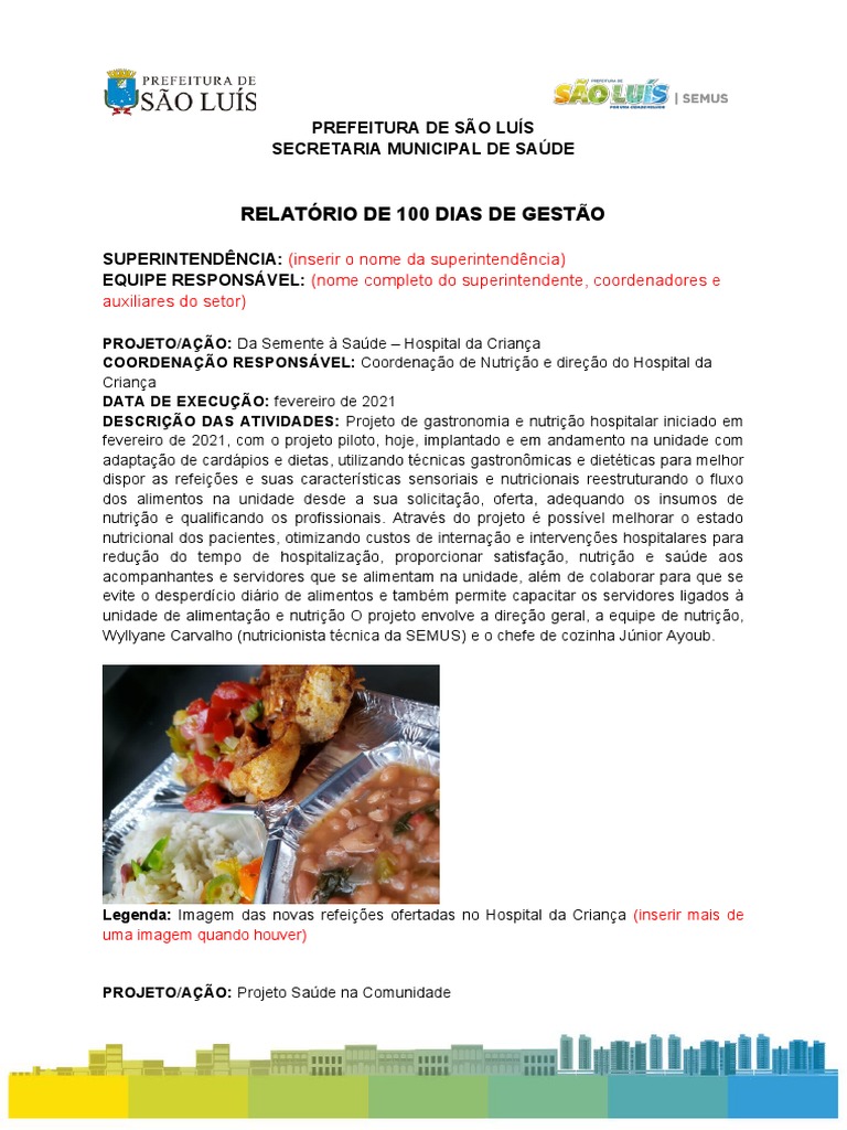 Modelo De Relatorio Semanalmodelos De Relatorio Medico