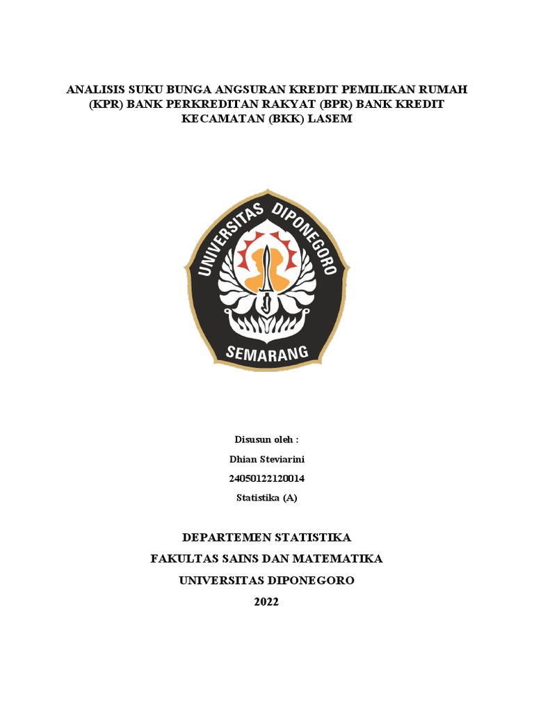 Analisis Suku Bunga Angsuran Kredit Pemilikan Rumah | PDF | Pengelolaan ...