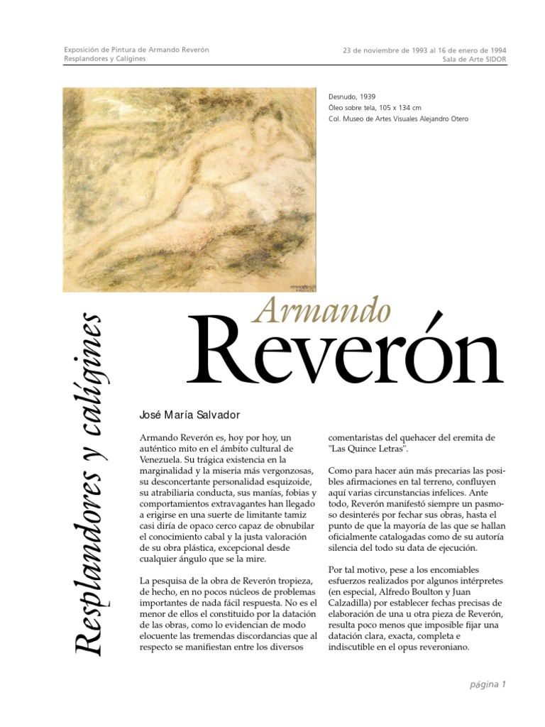 Armando Reverón | PDF | Pinturas | Color