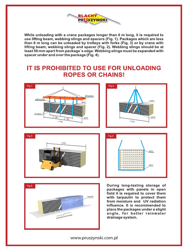 Sandwich Panels - Storage and Transport Instructions PDF | PDF