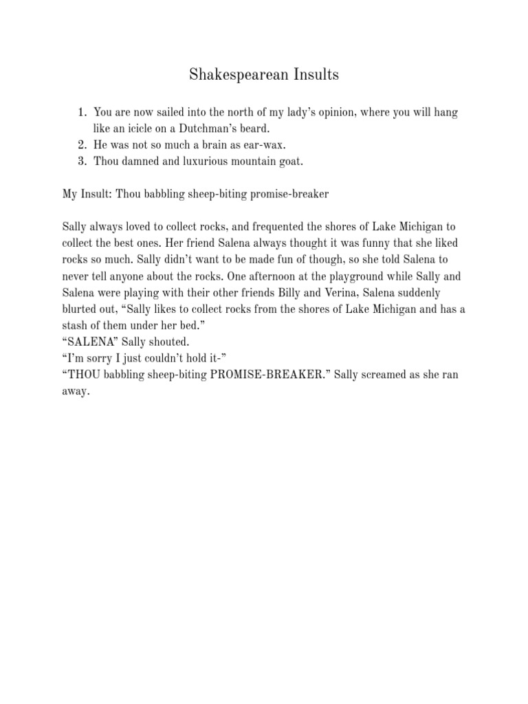 Shakespearean Insults and Betrayal | PDF | Poetry