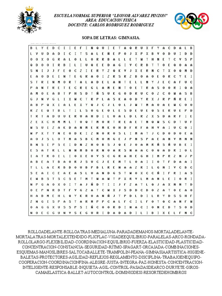 Sopas de letras sobre diferentes deportes y artes marciales | PDF ...