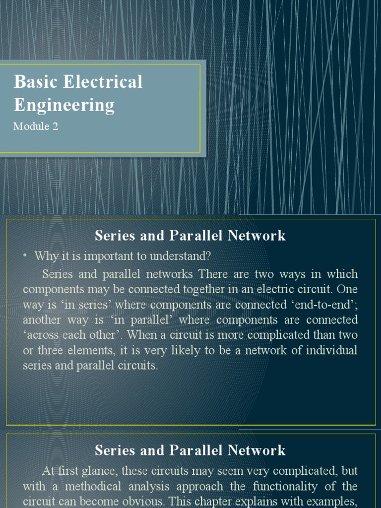 BEE-Module-2 Series and Parallel Networks | PDF | Corrosion | Series And Parallel Circuits