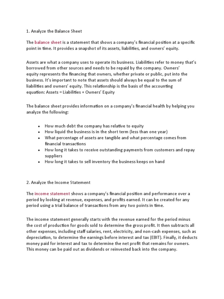 How To Evaluate FS | PDF | Cash Flow Statement | Return On Equity