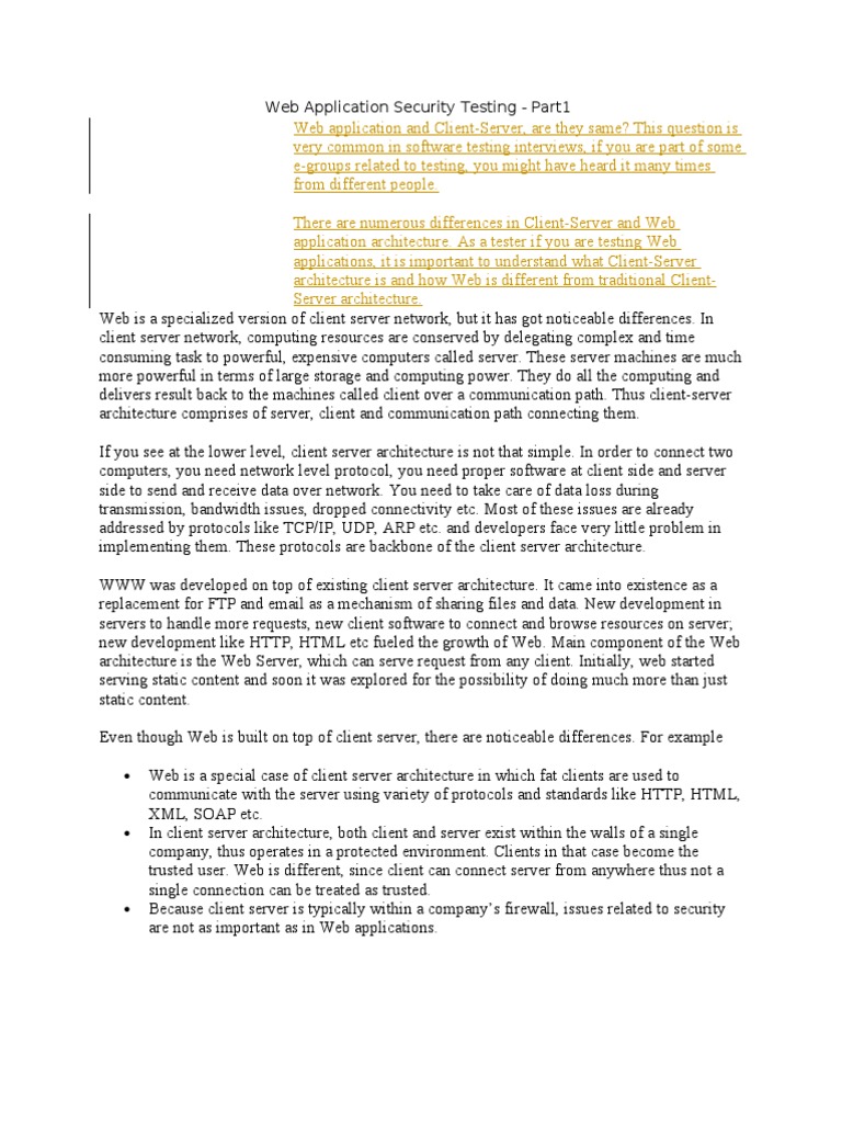 Web Application Security Testing | PDF | Web Server | Internet & Web
