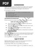 MH-CET MBA Geometry Formulae | PDF | Area | Circle