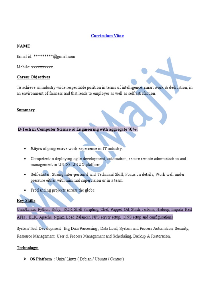 ansible-sample-resume-1 | PDF