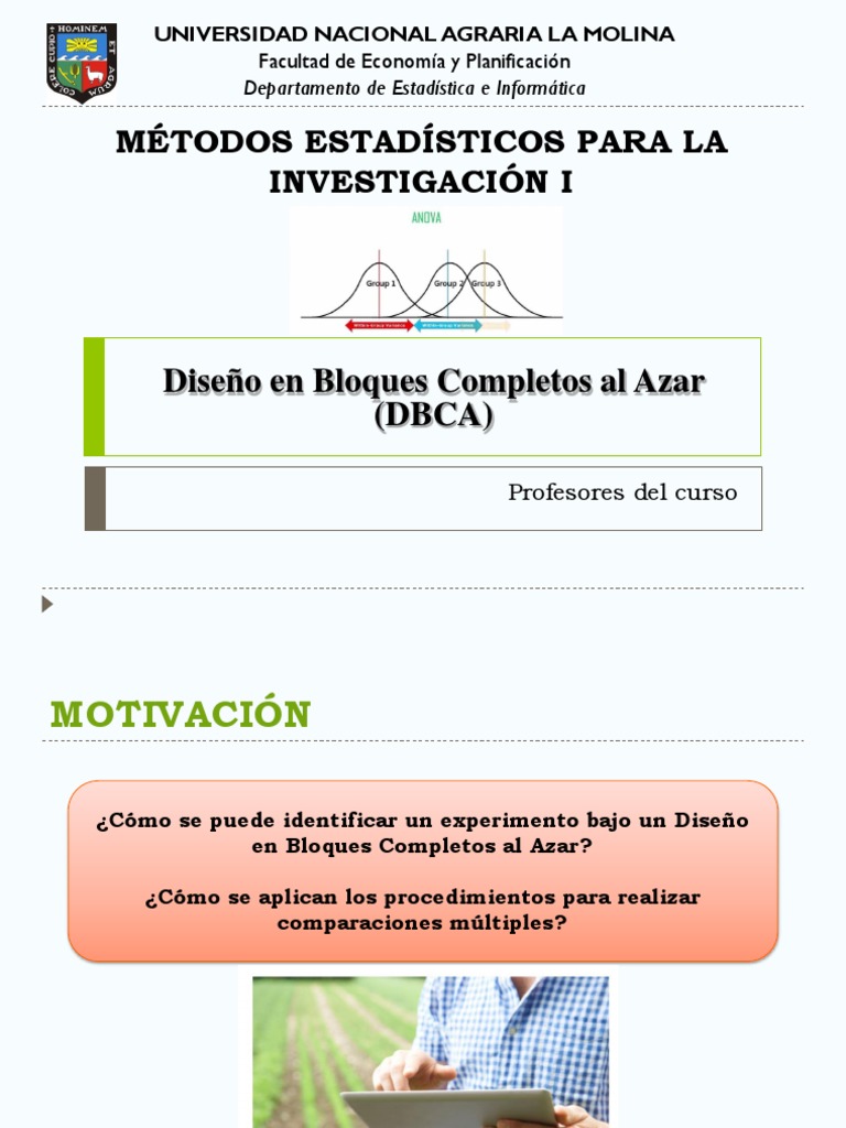 Semana 7. Diseño en Bloques Completos Al Azar | PDF | Estadísticas ...