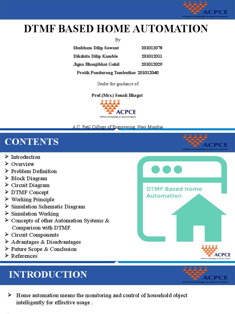 DTMF Home Automation System Overview | PDF | Wi Fi | Home Automation