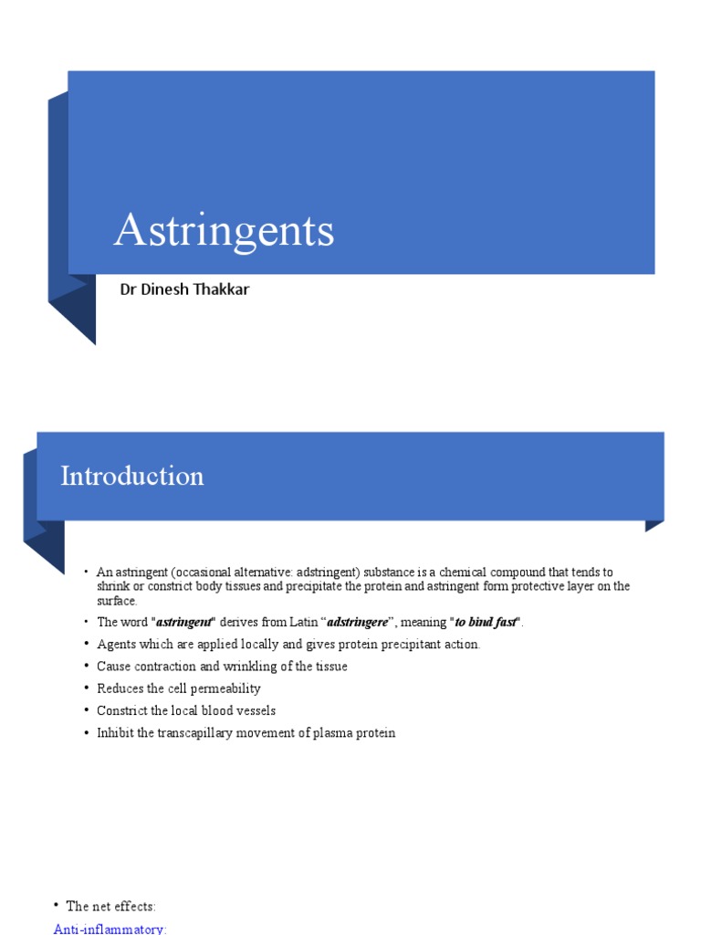Protein Precipitation Astringent
