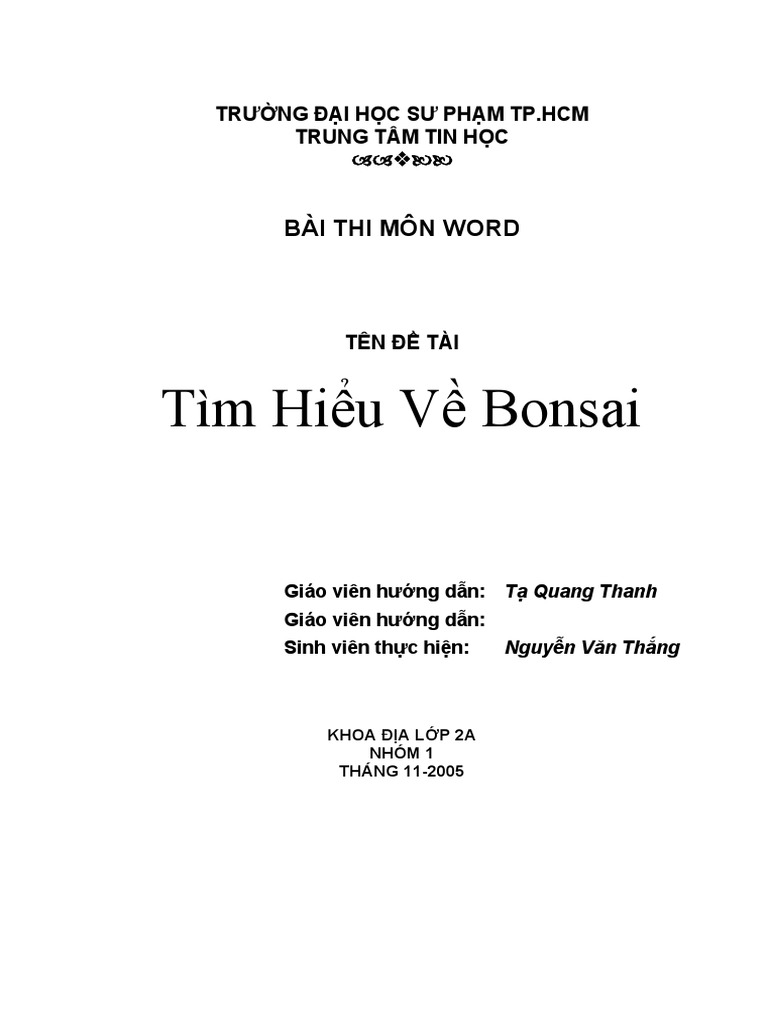 Bonsai Pdf