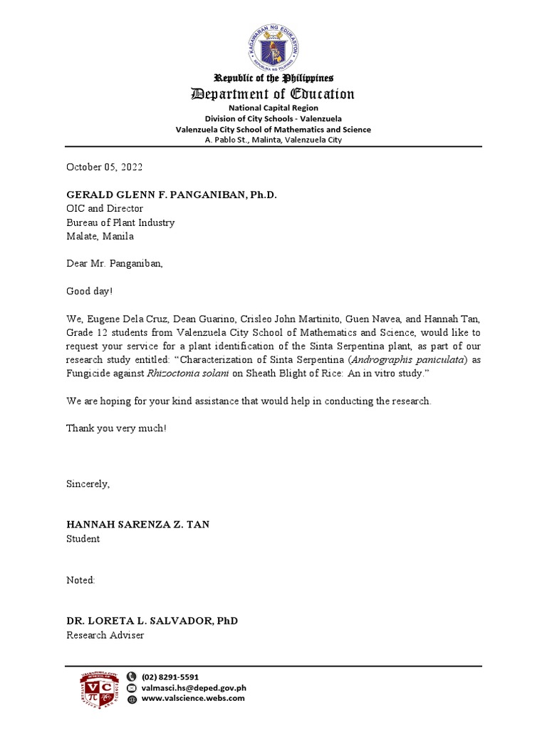 Request Letter Bpi | PDF