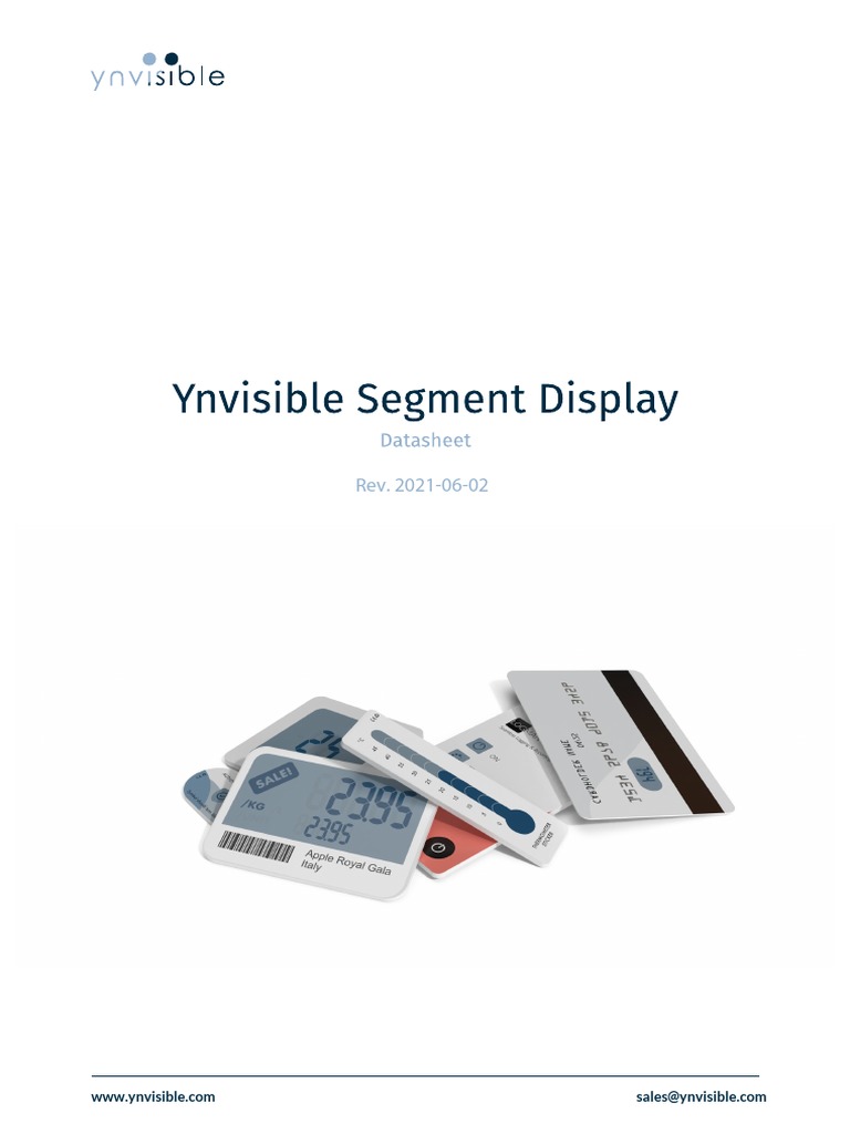 Ynvisible Segment Display Datasheet 1.9 | PDF | Electrical Network | Voltage