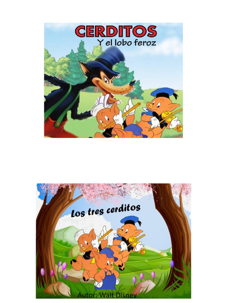 Cuento Los Cerditos y El Lobo Feroz | PDF