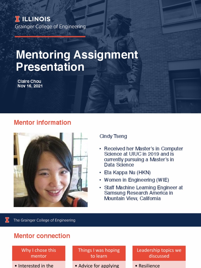 Mentoring Assignment Part 3 Presentation Template | PDF | Mentorship | International Student