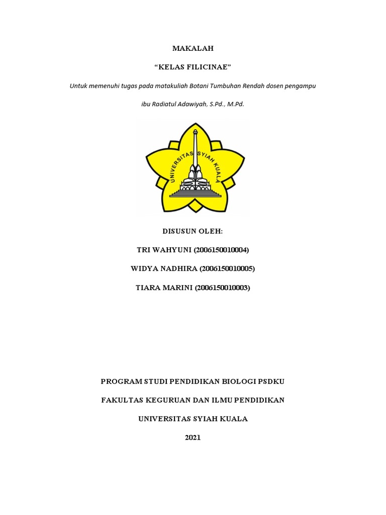 MAKALAH KELAS FILICINAE KELOMPOK 4 I | PDF