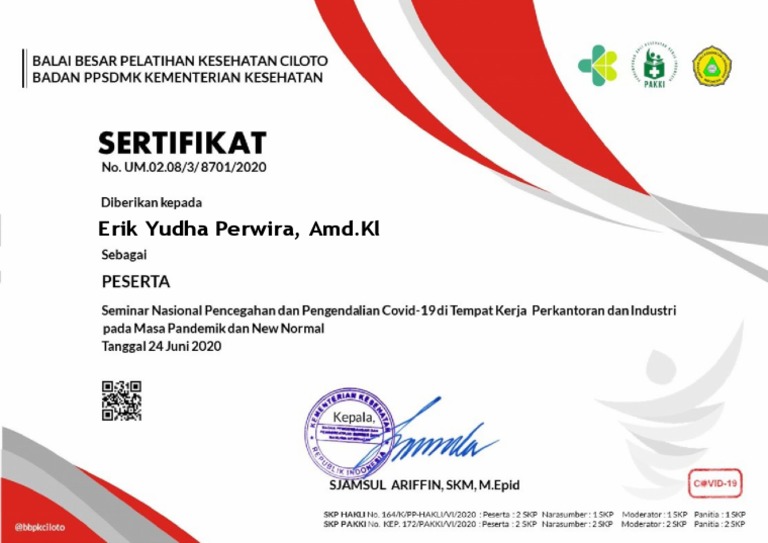 Sertifikat Webinar K3pdf Pdf