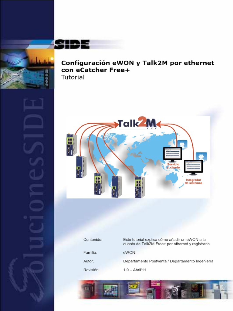 Configuración Ewon y Talk2M Por Ethernet Con Ecatcher Free+ Tutorial | PDF