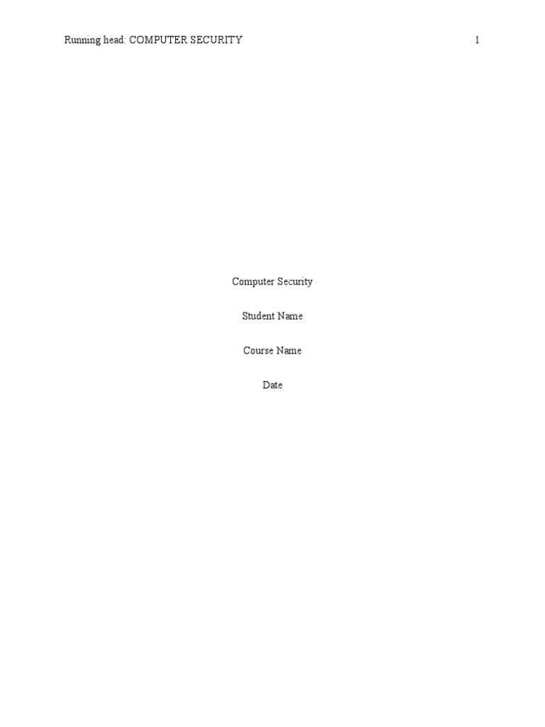 Computer Security Pdf