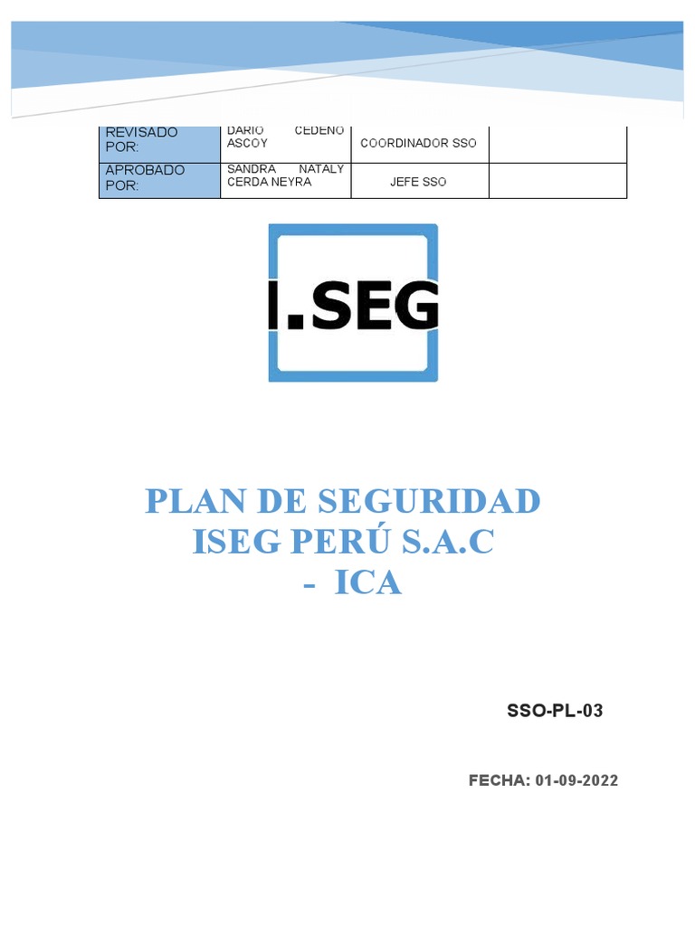 Plan de Seguridad ICA 2022 | PDF | Defensa Civil | Valores