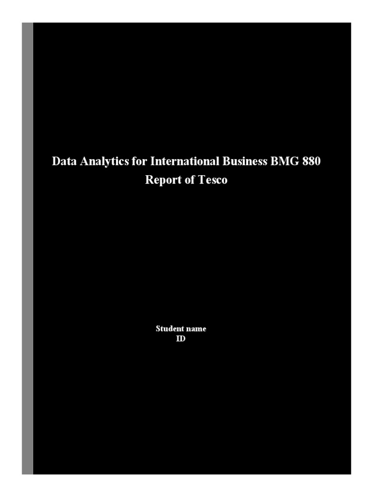 Tesco Data Analytics Overview | PDF