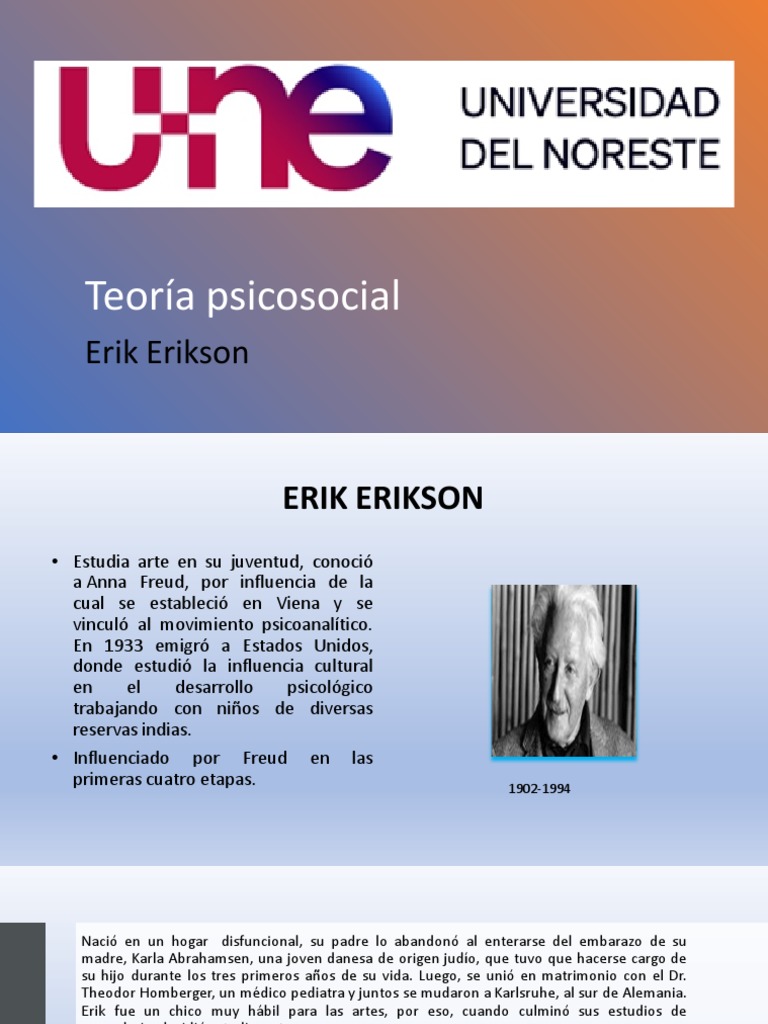 Erikson | PDF | Ciencias del comportamiento | Conceptos psicologicos
