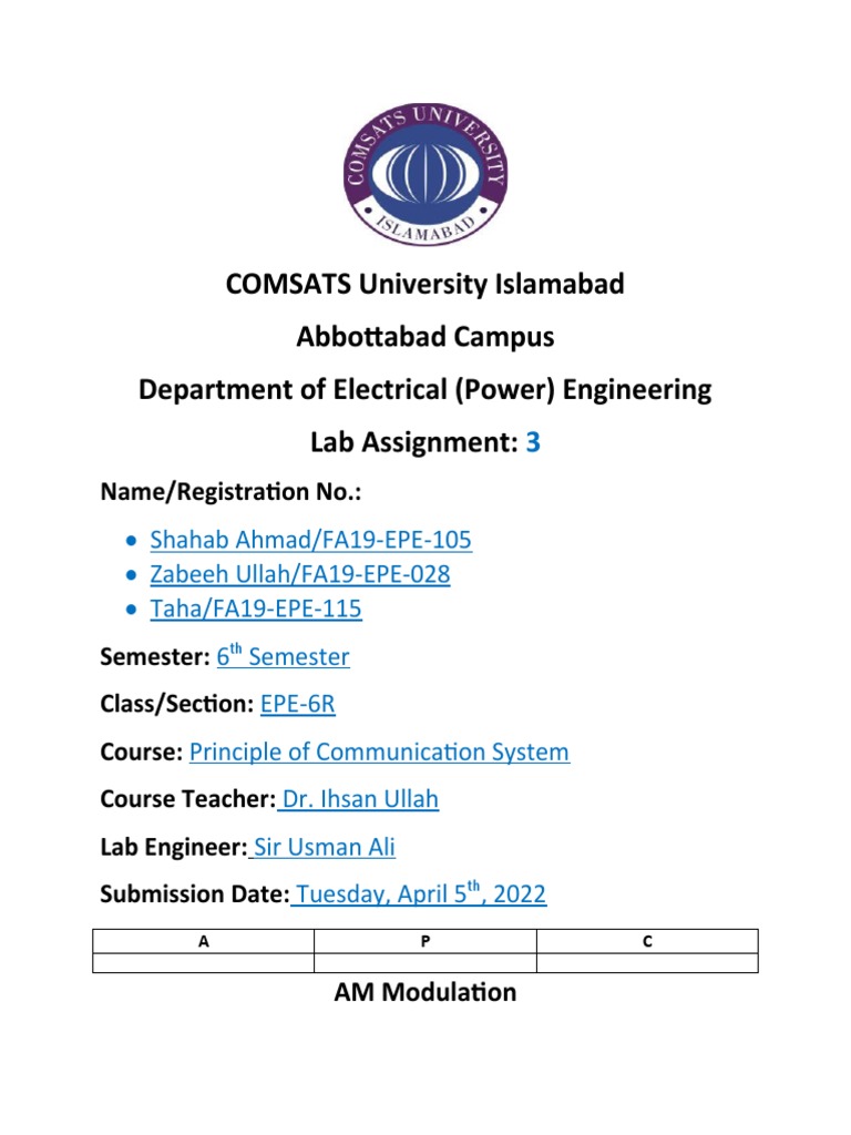 Lab Assignment 3 POCS | PDF | Frequency Modulation | Modulation