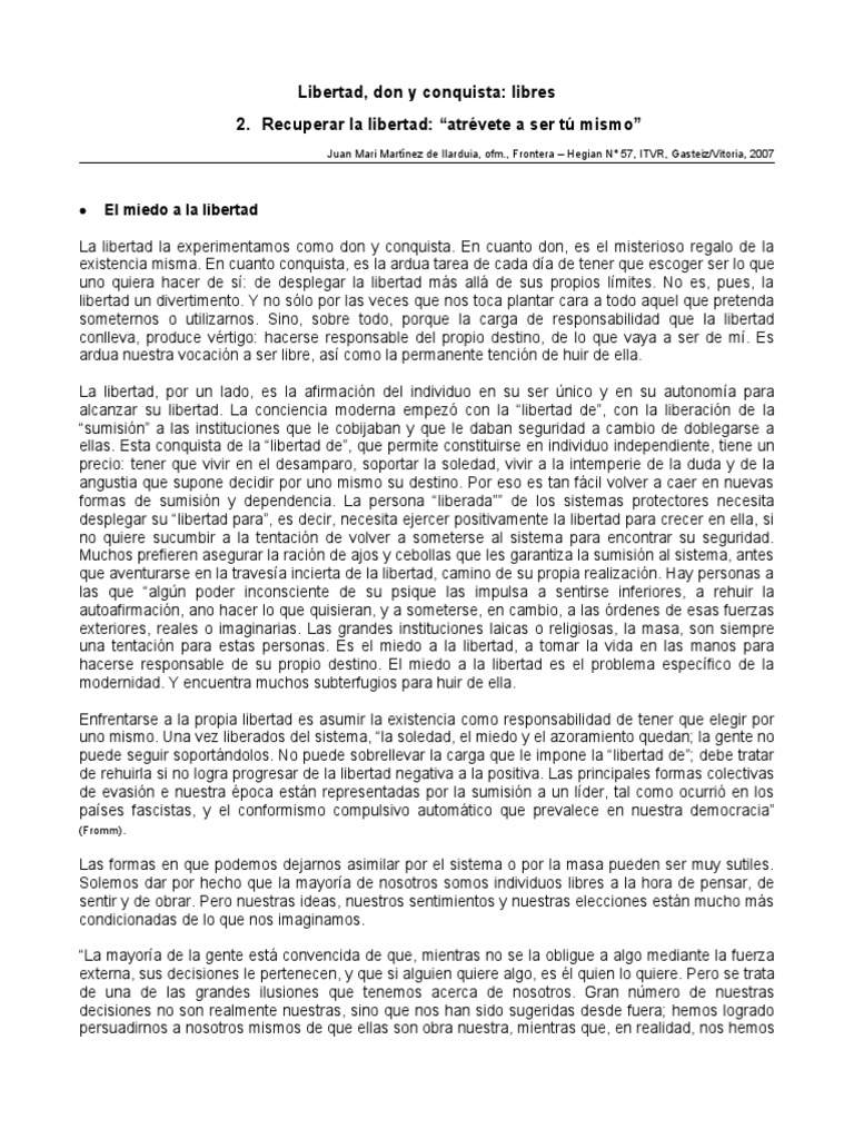 Recuperar La Libertad Pdf Libertad Dios