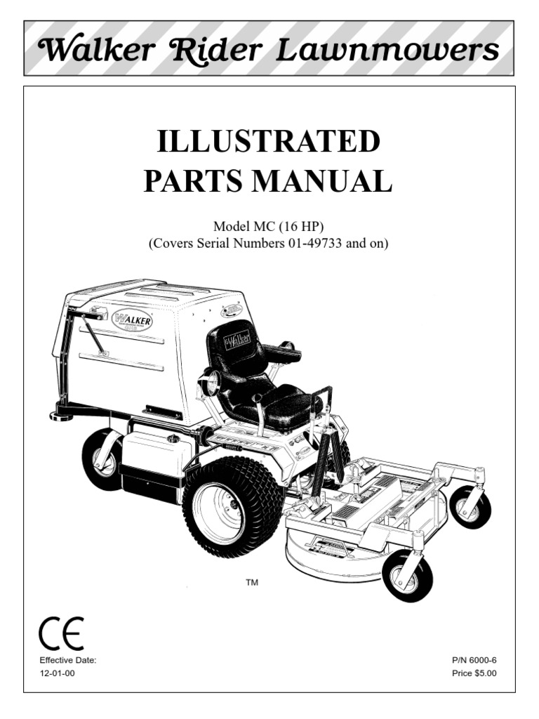 Illustrated Parts Manual: Model MC (16 HP) (Covers Serial Numbers 01 ...
