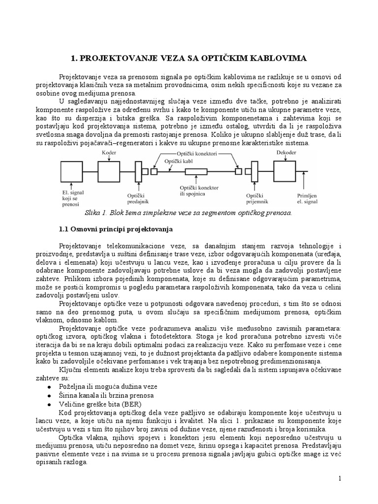 OPTICKI KABLOVIsa - STR - Milena Stojanovic | PDF