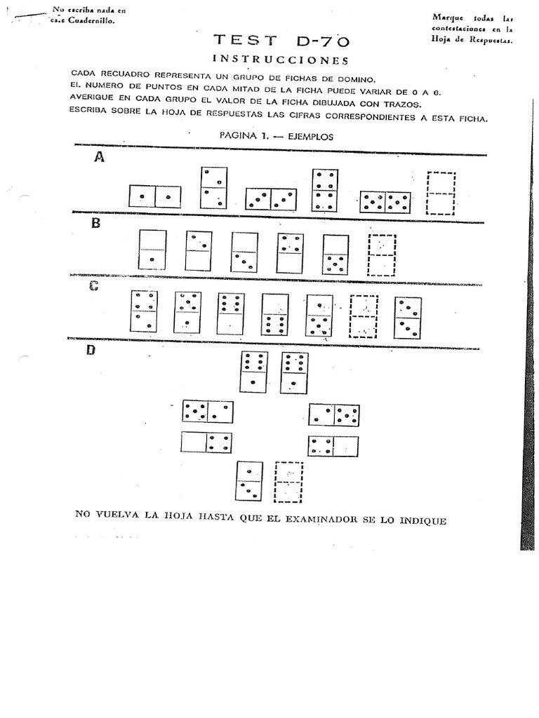 Test Dominó D-70 | PDF