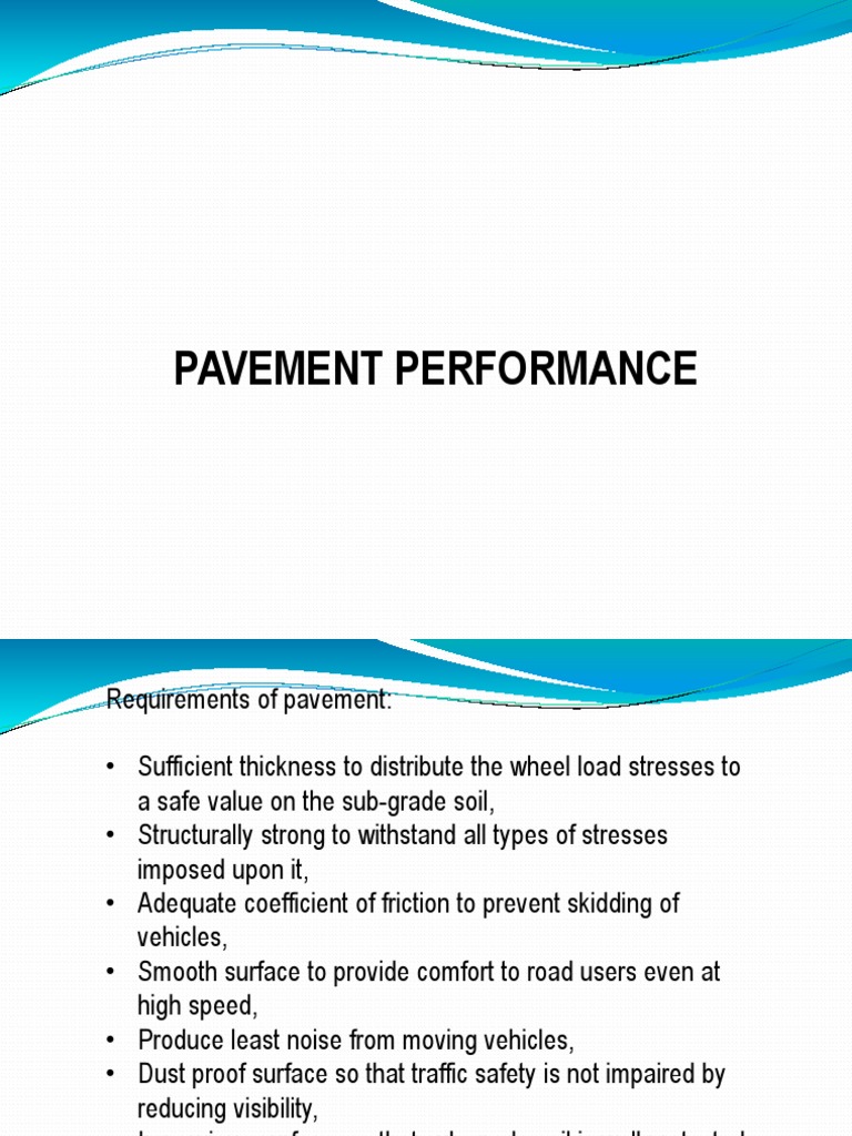 Pavement Performance | PDF | Road Surface | Asphalt