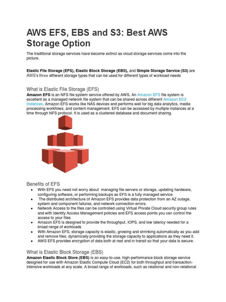 AWS Storages | PDF | Amazon Web Services | Computer Data Storage