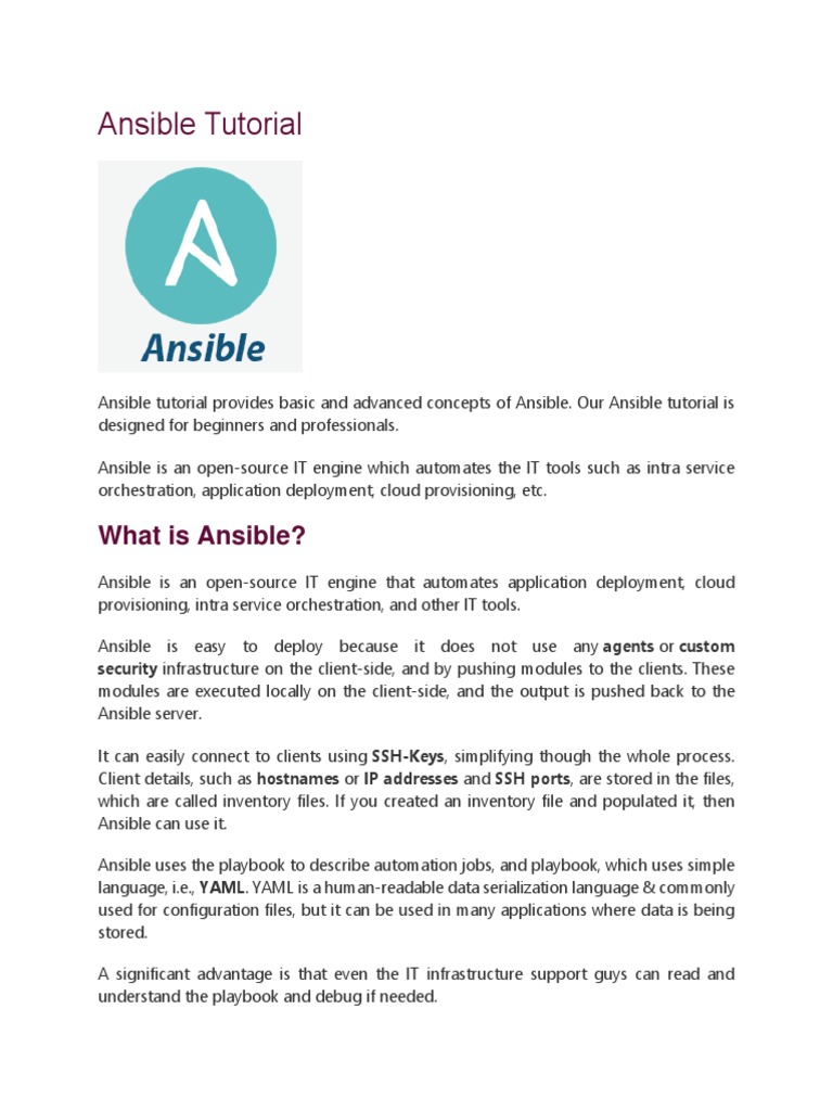 Ansible Tutorial | PDF | Computing | Software