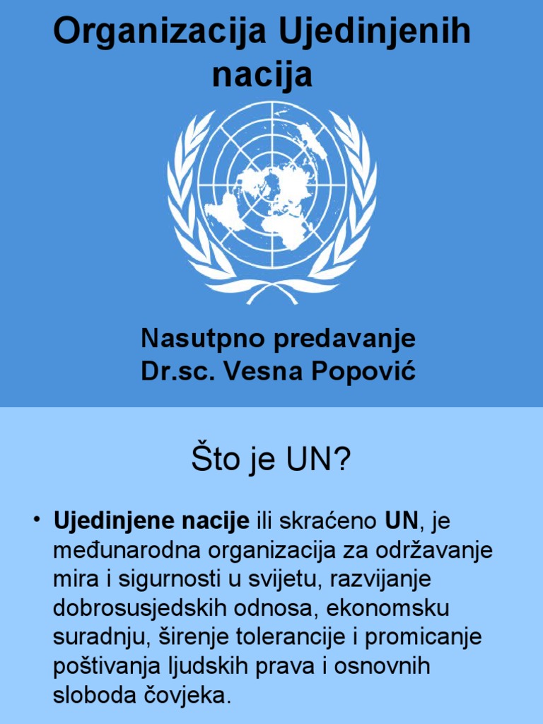 Prezentacija - UN | PDF