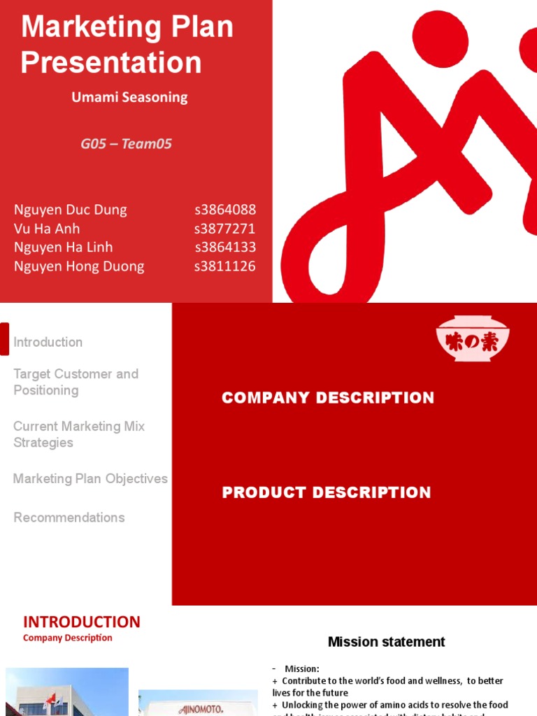 HAN G05 Team5 AjinomotoPresentation | PDF | Marketing | Brand