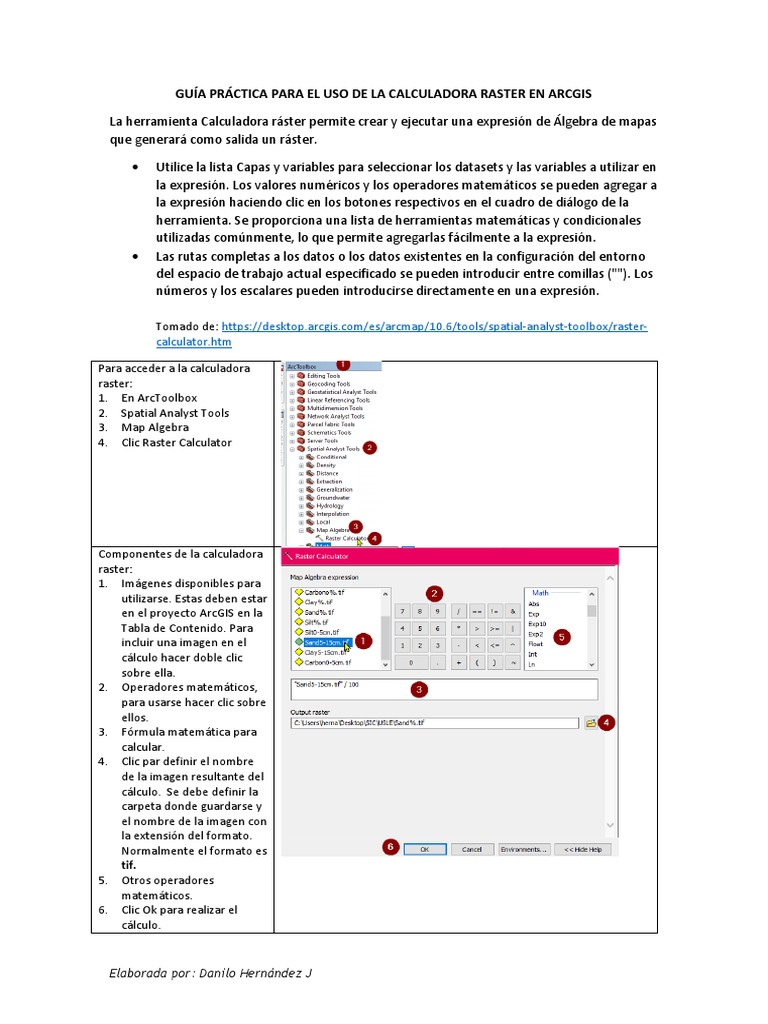 Guía Práctica Calculadora Raster | PDF | Arc Gis | Informática
