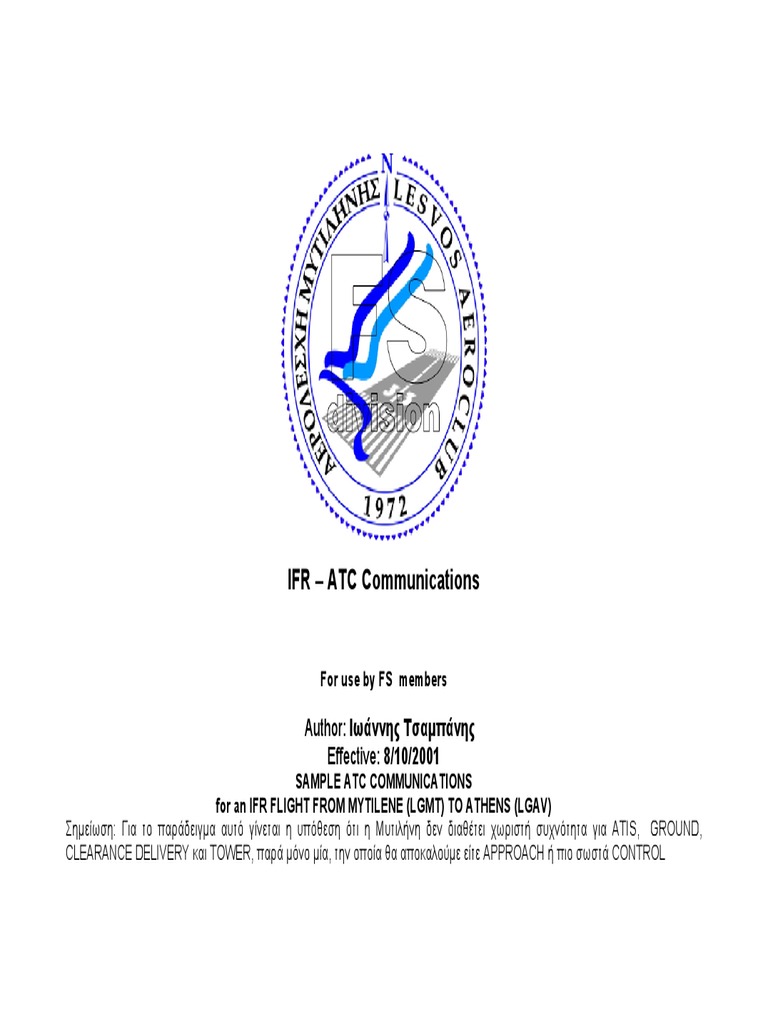 IFR ATC Communications | PDF