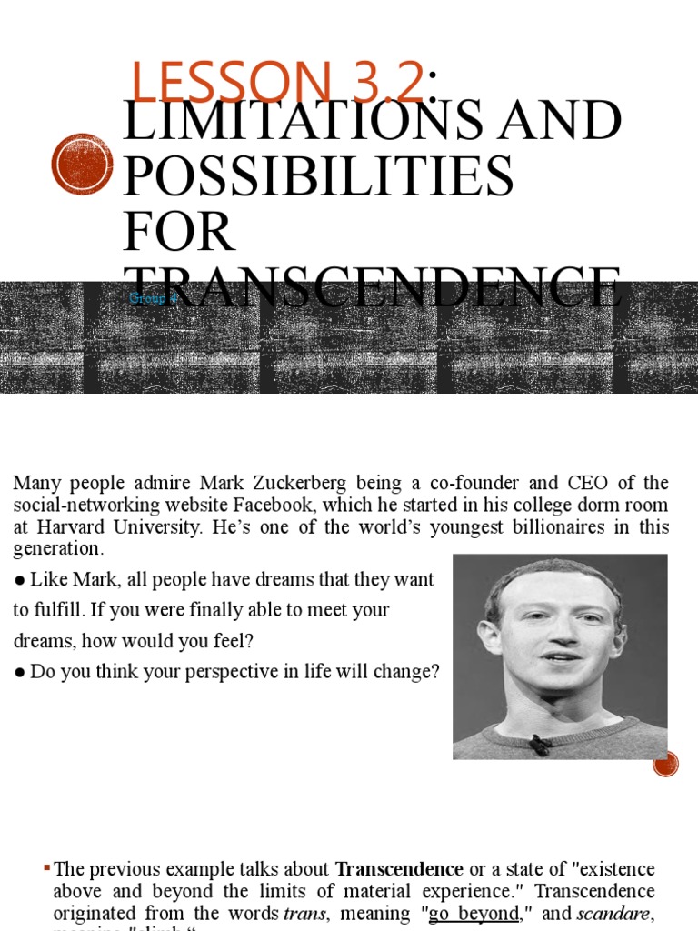 Limitations and Possibilities of Transcendence | PDF | Disability | Experience