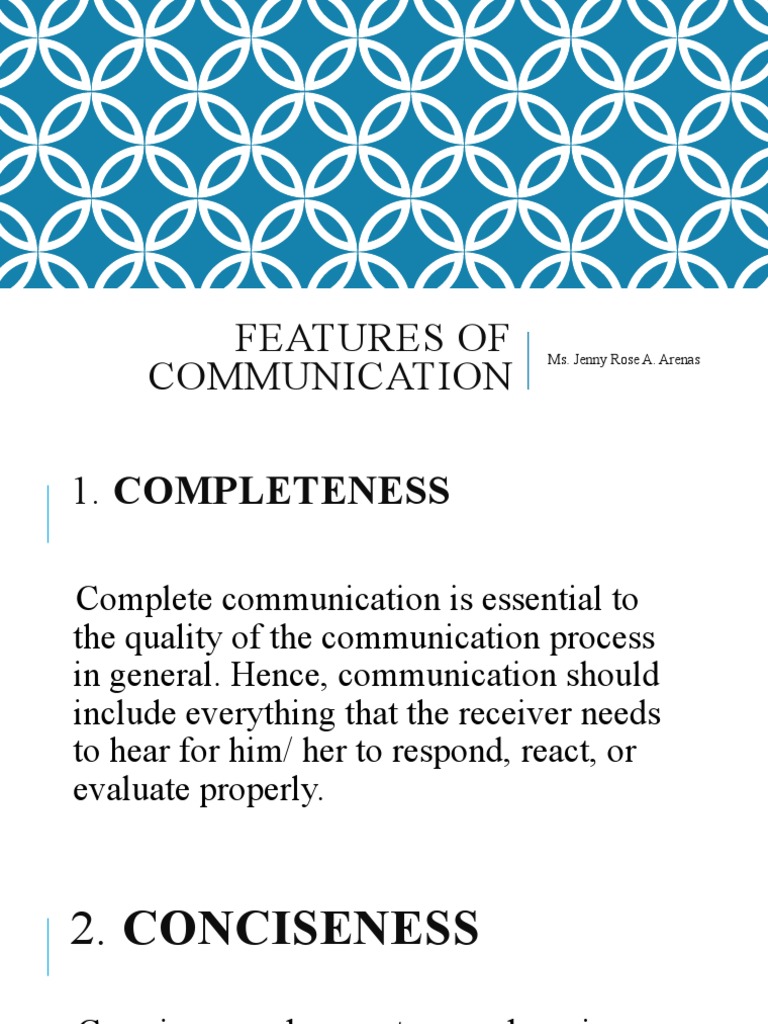 Features of Communication | PDF | Career & Growth