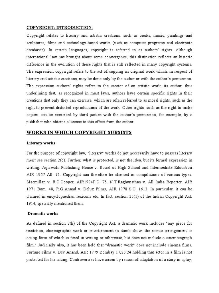 Basic Concepts of Copyright | PDF | Fair Dealing | Copyright