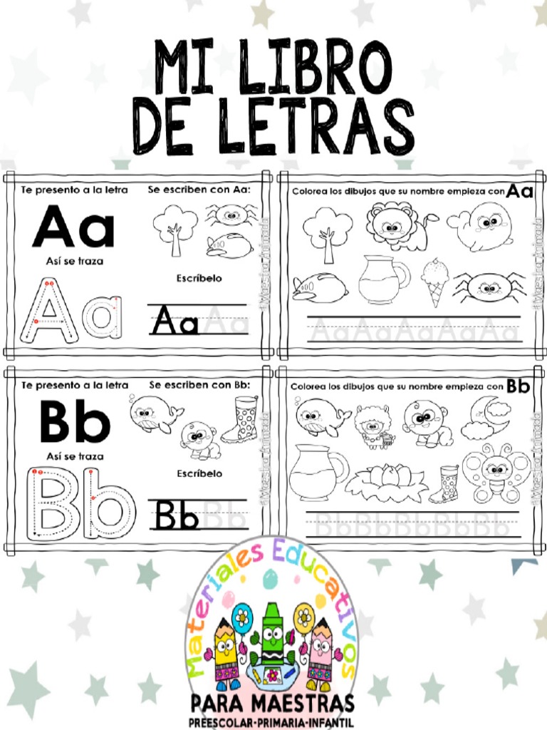 Mi Libro para Aprender Las Letras Recopilado Por Materiales Educativos Maestras | PDF
